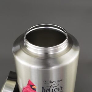 Up to 220 lbs Large Cremation Urns for Adult Human Ashes, Decorative Urn for Male Female Ashes with Velvet Bag（Cardinal）