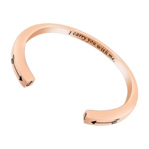 dletay urn bracelet cremation bracelet for ashes memorial ashes bracelet openable cuff bangle bracelet-i carry you with me (rose gold)