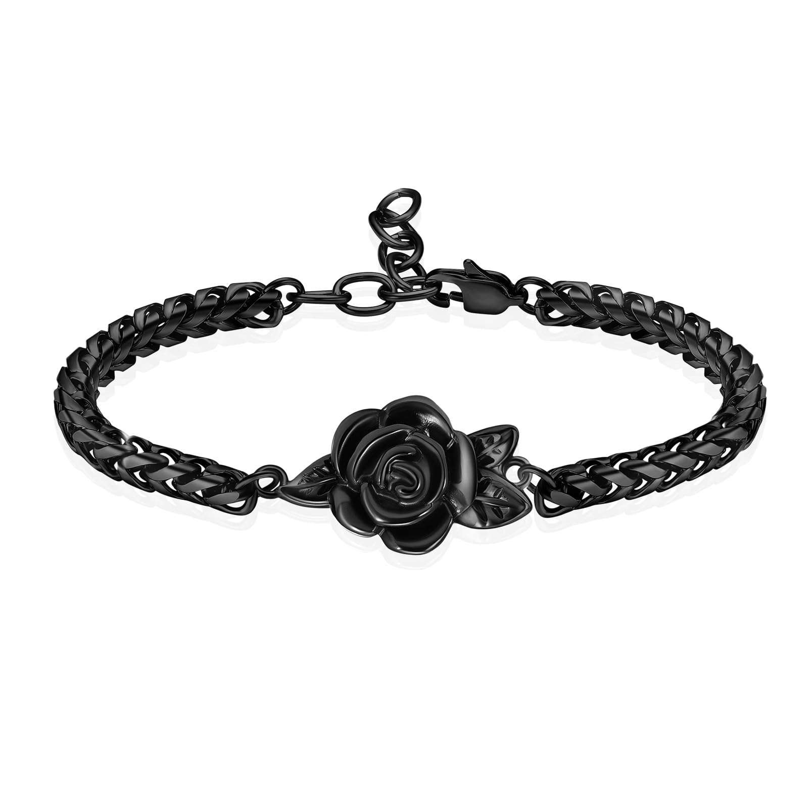 zeqingjw Cremation Jewelry Rose Flower Urn Bracelet for Ashes for Women Adjustable Keepsake Memorial Bracelet Urn Bangle Ashes Holder