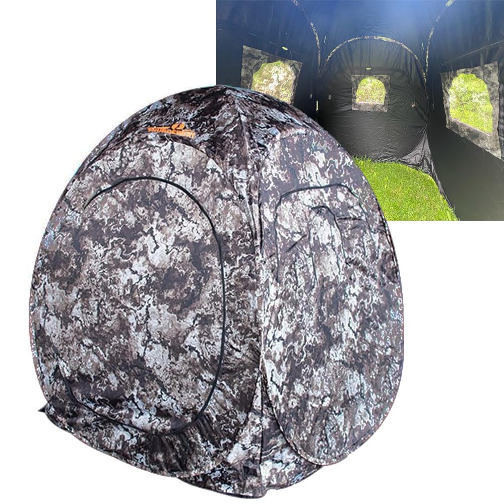 THUNDERBAY 60" x 60" Pop-Up Ground Blind for Deer Turkey Duck Hunting, Bow Hunting, Digital Camo