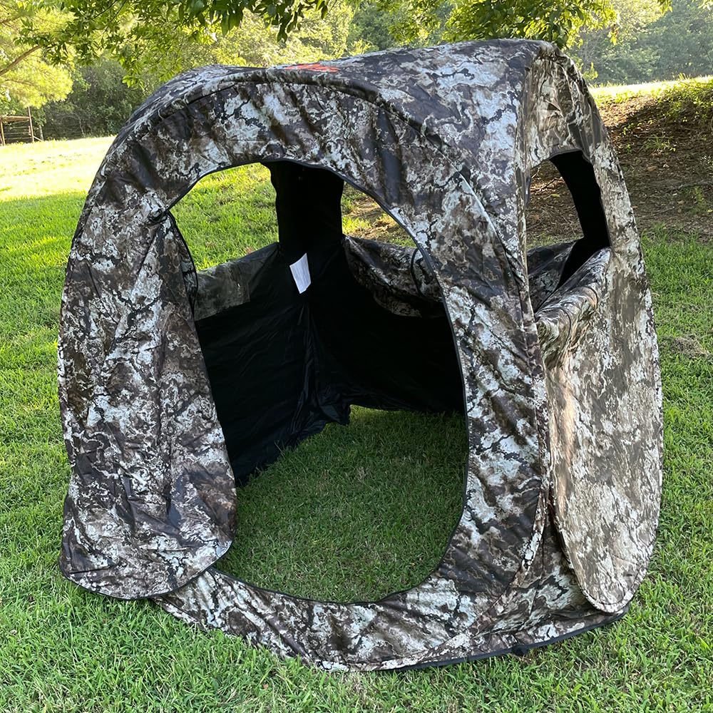 THUNDERBAY 60" x 60" Pop-Up Ground Blind for Deer Turkey Duck Hunting, Bow Hunting, Digital Camo