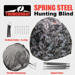 THUNDERBAY 60" x 60" Pop-Up Ground Blind for Deer Turkey Duck Hunting, Bow Hunting, Digital Camo