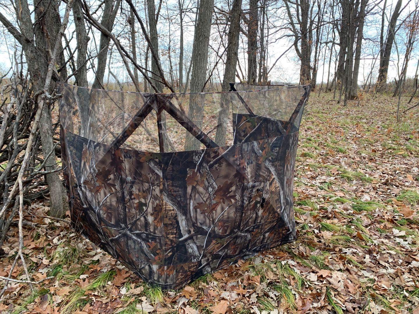 THUNDERBAY Portable Quick Setup Lightweight Camouflage Pop Up 3-Sided Ground Hunting Blind