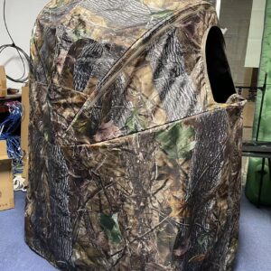 WTVIDAS Hunting Blinds Ground with Chair, Camouflage Hunting Blind with See Through Window, 1-Person Pop Up Ground Blind, Portable Hunting Chair Tent for Deer Turkey