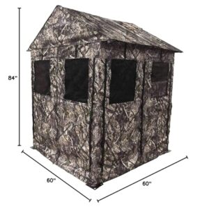 Deluxe Steel Frame True Timber® Camo 3 or 4 Person Hunting Ground Blind - (8) Shoot Through Mesh Windows and Anchoring System Included