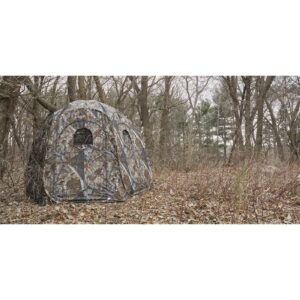 Guide Gear Super Magnum Pop-Up Hunting Ground Blind, 2-4 Person Tent, Hunting Gear, Equipment, and Accessories, 6-Panel Spring Steel