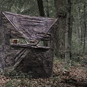 ALPS OutdoorZ Dash Camo Panel Hunting Blind with Hybrid 2 Person Ground Pop Up Design for Quick Deployment, Wide Window, and Interior Mesh Pocket, Realtree Timber