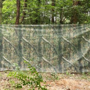 AUSCAMOTEK Mesh Camo Netting Camouflage Nets for Turkey Hunting Blinds Window Screen Camping Brown 5 ft x 12 ft (appro)