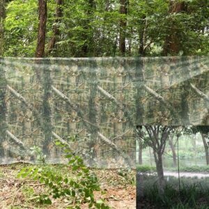 AUSCAMOTEK Mesh Camo Netting Camouflage Nets for Turkey Hunting Blinds Window Screen Camping Brown 5 ft x 12 ft (appro)