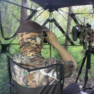 AUSCAMOTEK One Way See Through Camouflage Mesh Camo Netting Material for Hunting Ground Blind 5X6.5FT