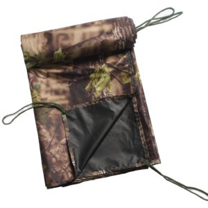 AUSCAMOTEK One Way See Through Camouflage Mesh Camo Netting Material for Hunting Ground Blind 5X6.5FT