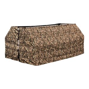 avian-x a-frame lightweight durable collapsible hunting ground blind with grass straps & pockets, 4 adjustable gun clips & carry straps - 4 hunters concealment - mossy oak shadow grass blades shell