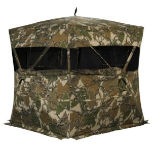 rhino blinds r600-pred 3 person hunting ground blind, predator, 60x60x71