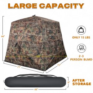 Hunting Blind and Silent Hunting Clothes for Men Fleece Lining, Safety Strap Compatible