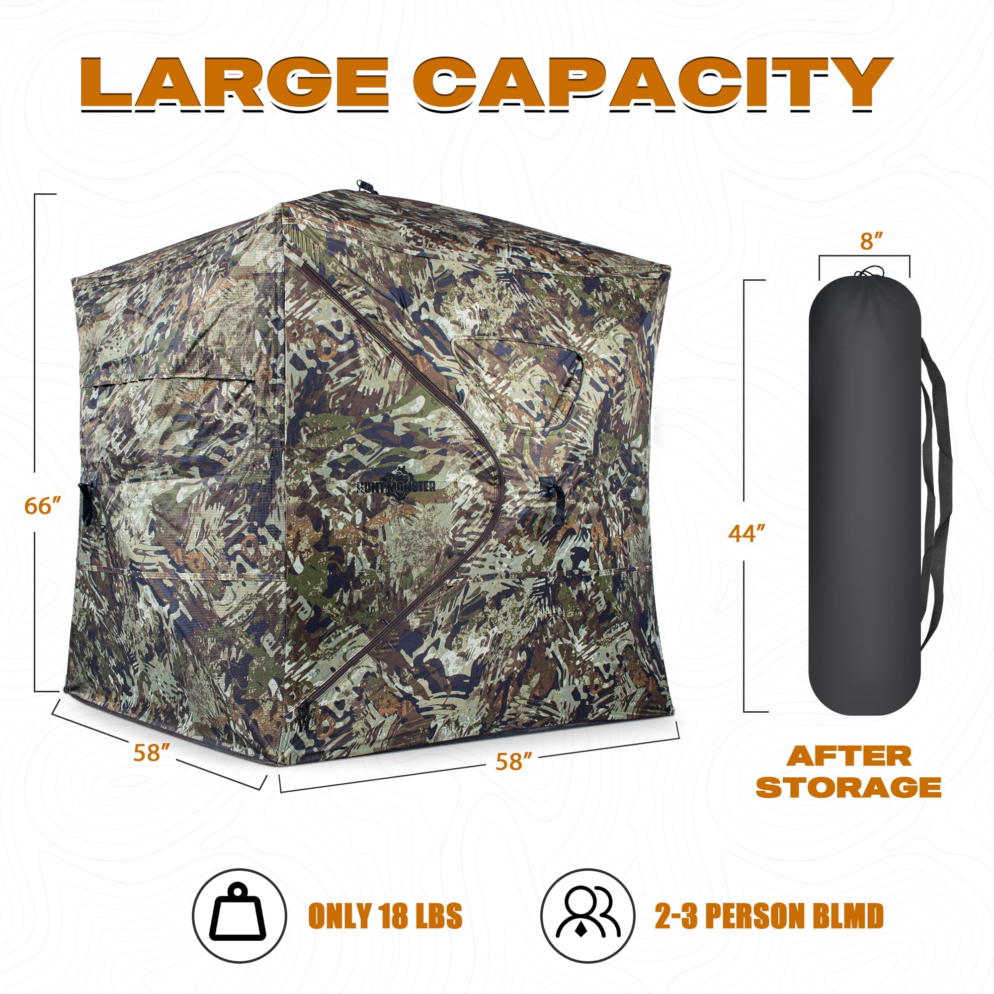 Hunting Blind and Silent Hunting Clothes for Men Fleece Lining, Safety Strap Compatible