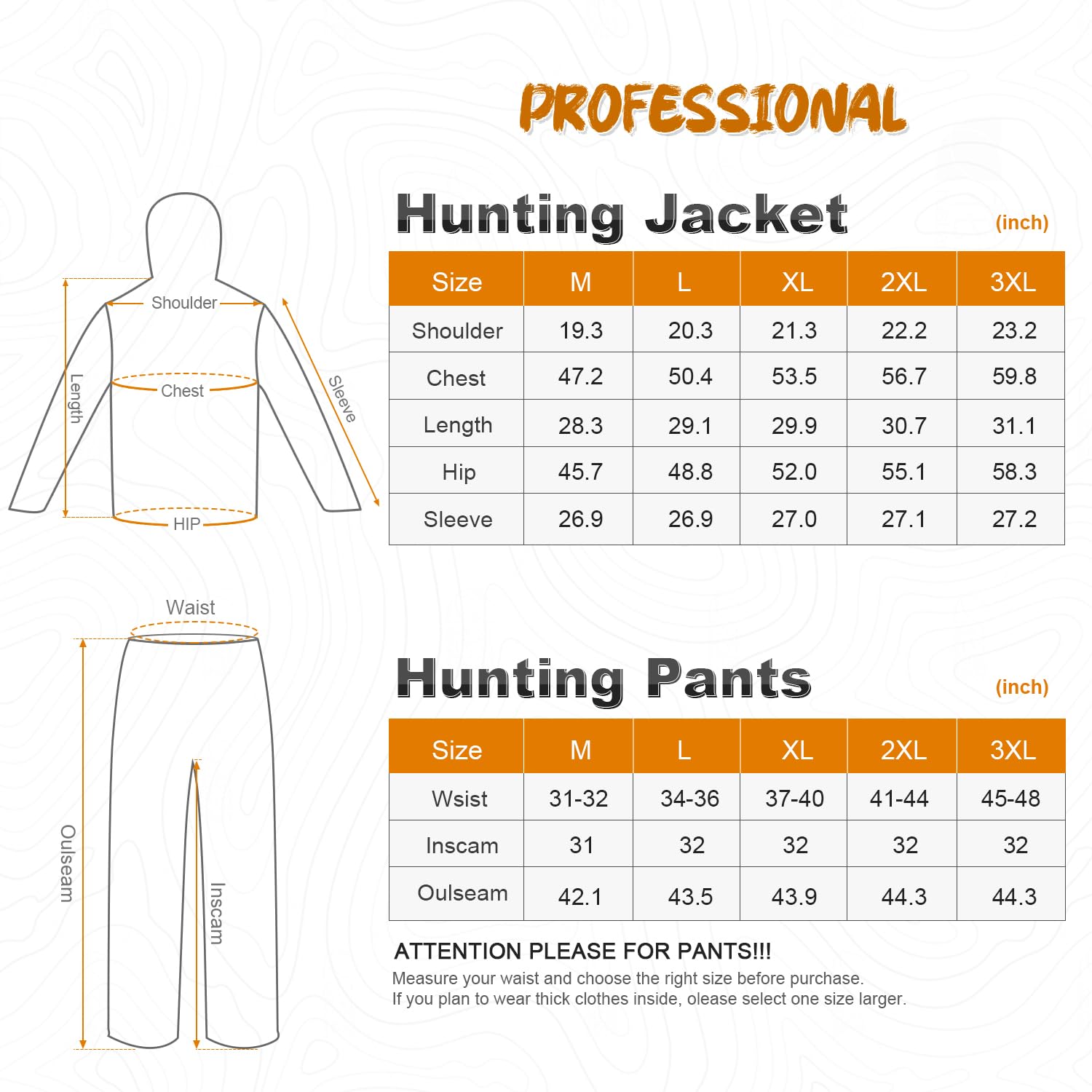 Hunting Blind and Silent Hunting Clothes for Men Fleece Lining, Safety Strap Compatible