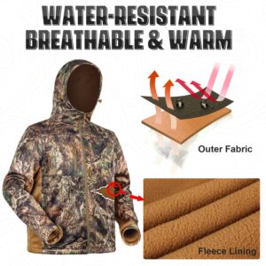 Hunting Blind and Silent Hunting Clothes for Men Fleece Lining, Safety Strap Compatible