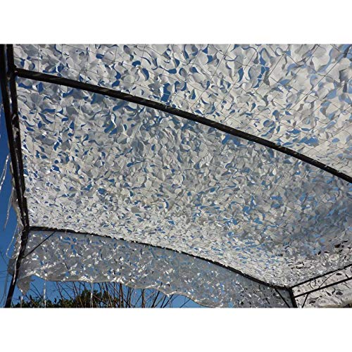 LOOGU White Camo Netting 150D Snow Camouflage Net for Sunshade, Camping, Military, Hunting Blind, Party Decorations - 6.5 x 26 Feet