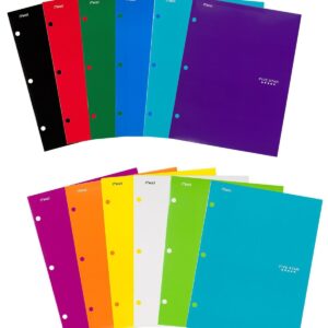 Five Star Pocket Folders, 4-Pocket, 12-1/2" x 9-1/2", Assorted Colors, 12 Pack