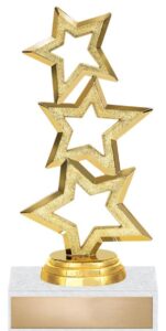 crown awards star trophies - 5" three star recognition trophies custom