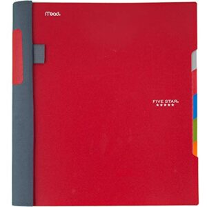 five star advance spiral notebook, 5 subject, college ruled paper, 200 sheets, 11" x 8-1/2, color selected for you (06326)