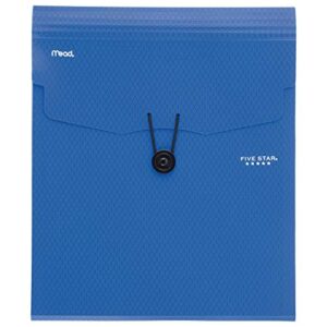 five star expanding file folder, 5-pocket vertical expandable file folder, blue (72699)