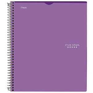 five star interactive notetaking, 1 subject, college ruled spiral notebook, 100 sheets, 11" x 8-1/2", customizable, purple (06374ab6)