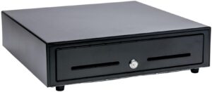 star micronics cd3-1616 5 bill / 8 coin value series cash drawer with 2 media slots and included cable (16" x 16") - black