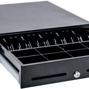 Star Micronics CD3-1616 5 Bill / 8 Coin Value Series Cash Drawer with 2 Media Slots and Included Cable (16" x 16") - Black