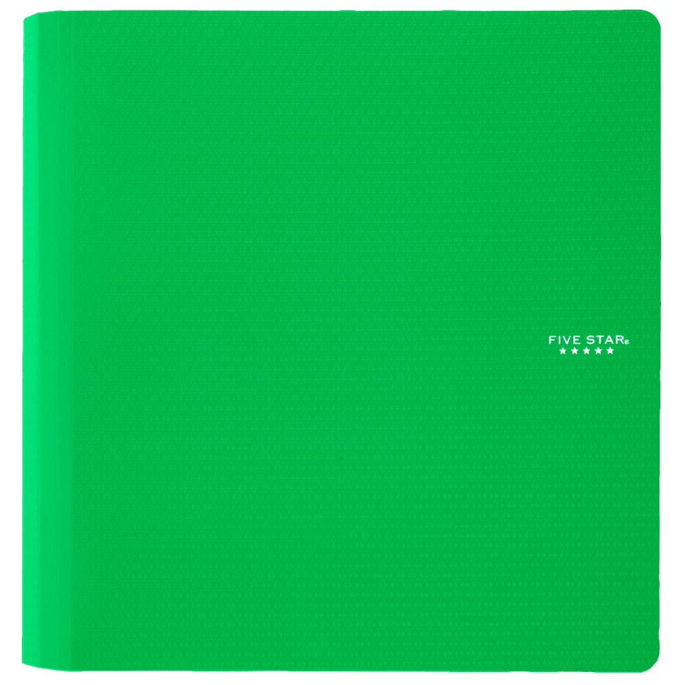 Five Star 2 Inch 3 Ring Binder, Plastic, Green (73302)