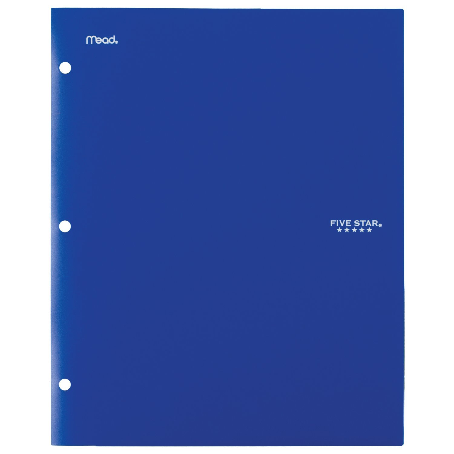 Five Star 4 Pocket Folders, Plastic, Folders with Pockets, Black, Blue, Red, Green, 4 Pack (38083)