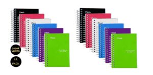 five star fat lil' wirebound notebook 200-count, colors may vary, 12 pack (45388)