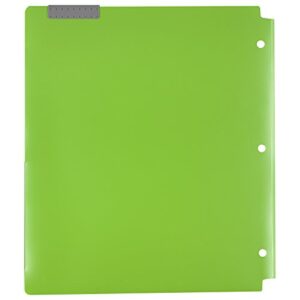 Five Star 4-Pocket Folders, Folders with Pockets, Fits 3 Ring Binder, Plastic, Teal, White, Purple, Lime, 4 Pack (73274)