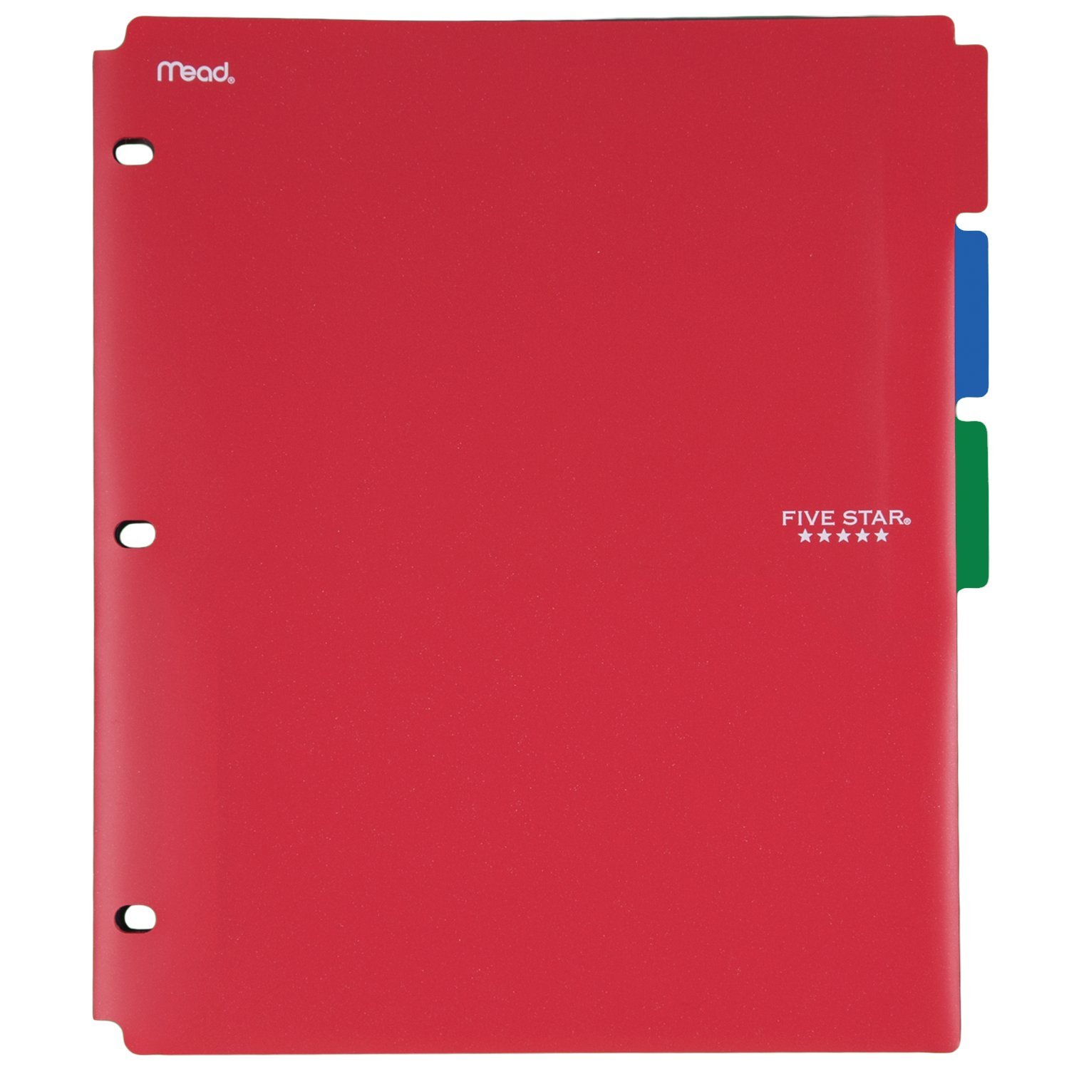 Five Star Binder Dividers, 2 Pocket, 3 Tabs, Color Selected For You, 3 Pack (20042)