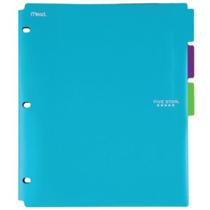 Five Star Binder Dividers, 2 Pocket, 3 Tabs, Color Selected For You, 3 Pack (20042)