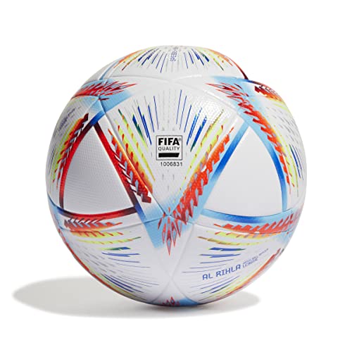 adidas unisex-adult FIFA World Cup Qatar 2022 Al Rihla League Soccer Ball, White/Pantone, 5