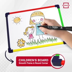 5 Pack Small White Board Dry Erase Board for Kids Portable 9"x12" Drawing Magnetic Mini Whiteboard White Board for Students Teachers School Supplies Lapboard Small Dry Erase Board for Kids & Erasers