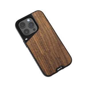 mous case for iphone 15 pro magsafe compatible - limitless 5.0 - walnut - protective iphone 15 pro case - shockproof phone cover