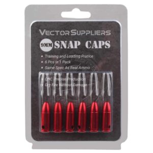 vector optics tac 9mm snap caps,trainning dummy round snap caps 9mm luger 6pcs