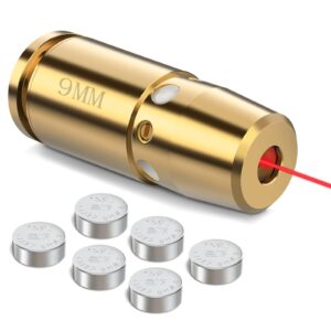 ezshoot bore sight 9mm laser boresighter with 3 sets of batteries