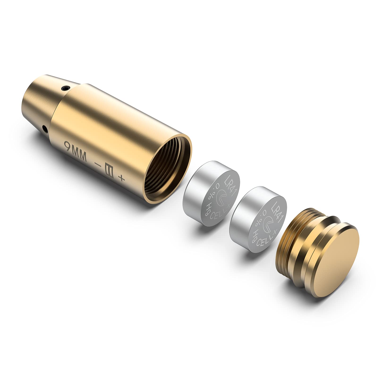 Feyachi Bore Sight 9mm Red Laser Zeroing Boresighter with 3 Sets of Batteries