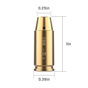 Feyachi Bore Sight 9mm Red Laser Zeroing Boresighter with 3 Sets of Batteries