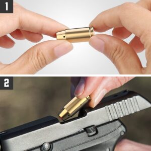 Feyachi Bore Sight 9mm Red Laser Zeroing Boresighter with 3 Sets of Batteries