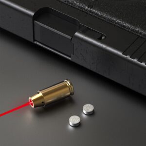 Feyachi Bore Sight 9mm Red Laser Zeroing Boresighter with 3 Sets of Batteries