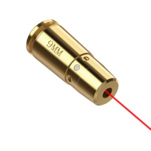 EZshoot Bore Sight 9mm Red Laser Boresighter with 4 Sets of Batteries