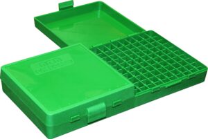 mtm 200 round ammo box 9mm/380 acp 200 rd., green