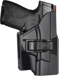 m&p shield 9mm holster,shield plus holster for smith & wesson m&p shield 9mm.40 3.1” barrel,index finger release,durable polymer,holsters fit shield m2.0-9mm/.40(3.1" barrel),belt clip,right hand