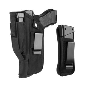 gvn universal right or left gun laser holster with mag holster pouch for smith&wesson m&p 9mm.40 holster g17,19,22,26,27,32,33,38,39,43/beretta storm px4/sig sauer/ruger(with laser)