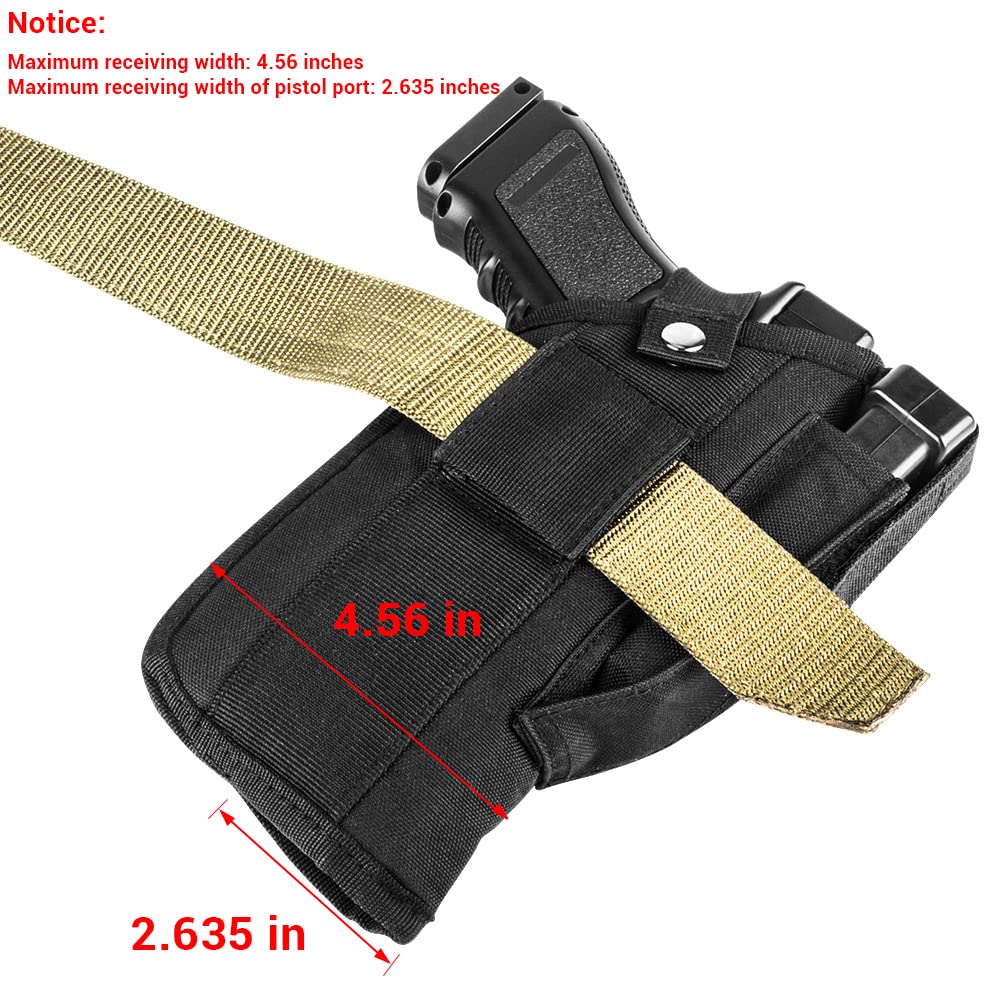 GVN Universal Right or Left Gun Laser Holster with Mag Holster Pouch for Smith&Wesson M&P 9mm.40 Holster G17,19,22,26,27,32,33,38,39,43/Beretta Storm Px4/Sig Sauer/Ruger(with Laser)