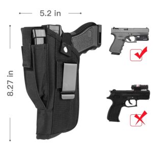 GVN Universal Right or Left Gun Laser Holster with Mag Holster Pouch for Smith&Wesson M&P 9mm.40 Holster G17,19,22,26,27,32,33,38,39,43/Beretta Storm Px4/Sig Sauer/Ruger(with Laser)